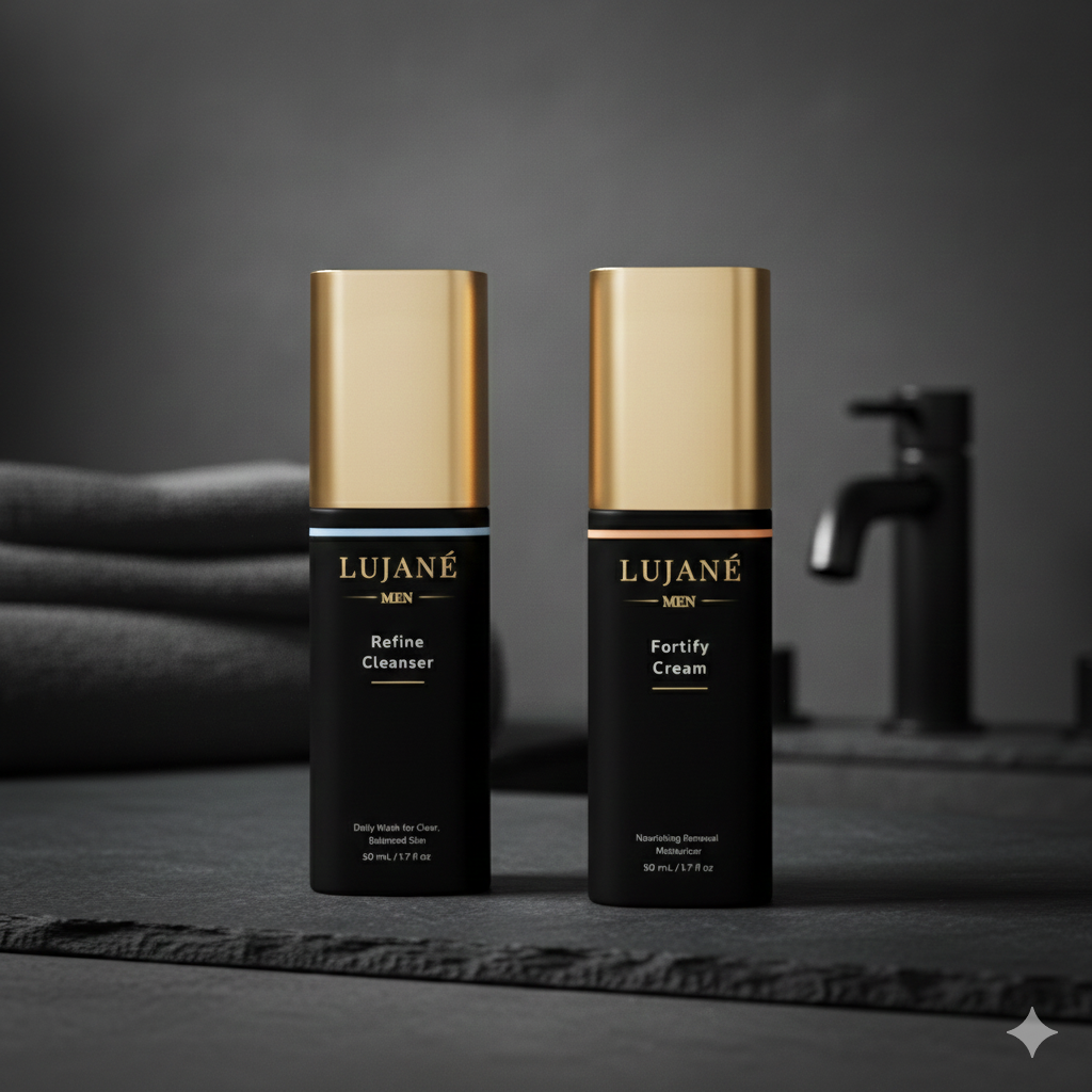 Lujané Men’s Essential Kit: Cleanser & Moisturizer for Clear Skin – LUJANÉ